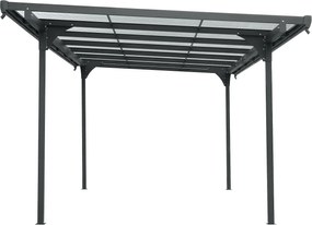 LANIT PLAST, s.r.o. hliníková pergola LANITPLAST ALU 53 antracit + čirý PC LG4148