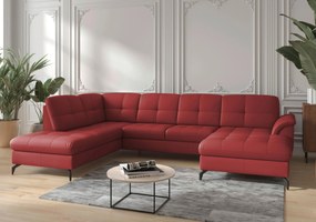 XXXLutz SEDACÍ SOUPRAVA, textil, kůže, červená Sit & More - Sedací soupravy - 00014401633Q