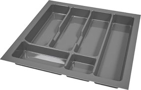 Vklad organizér 50 | plastový | do zásuvky kuchyňské skříňky 50 cm | šedý