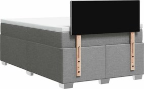 Box spring postel s matrací světle šedá 120x190 cm textil 3285820
