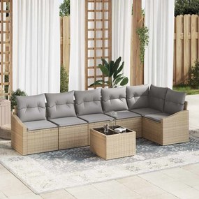 Set pohovek 7 ks Béžová polyratan 3346750