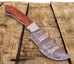 KnifeBoss lovecký damaškový nůž Ranger Rosewood