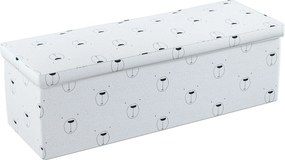 Čalouněná skříň barva bílá látka vzorované