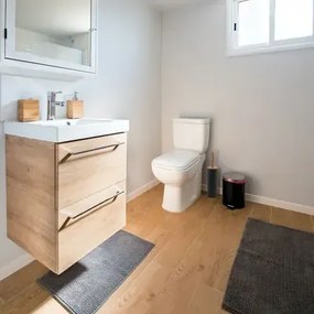 Spirella ADONIS WC štětka s kovovou nádobou matná šedá / ocel / bambus