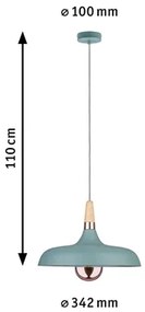 Paulmann 78484 Juna, bílé závěsné svítidlo z kovu, 1xE27, Ø34,2cm