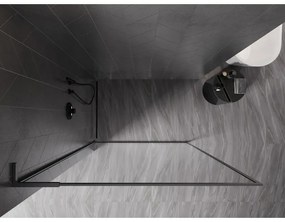 Mexen, Mexen Kioto-XF L sprchová stěna s rámem 80x202 cm, průhledná 10 mm, pistolově šedá kartáčovaná - 800-080-174-66-00-XF