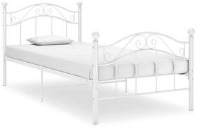 Rám postele bílý kov 100 x 200 cm,  324992 HangarStore.cz