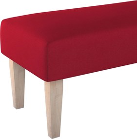 Dlouhá lavička 100x40cm barva červená látka pletený vzor