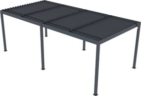 Hliníková bioklimatická pergola s lamelami BestBerg BBP-18G / 6 x 3 m / šedá