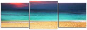 Obraz na plátně - Moře při západu slunce - panoráma 543D (120x40 cm)
