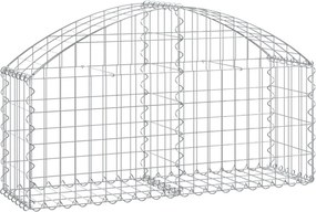 Klenutý gabionový koš 100 x 30 x 40/60 cm pozinkované železo 153422
