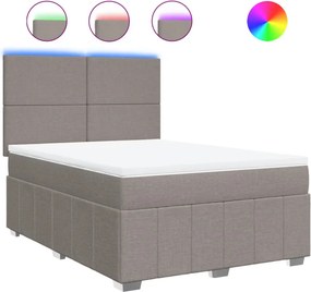 Box spring postel s matrací taupe 140x190 cm textil 3293960