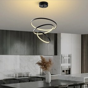 Černé LED závěsné svítidlo ø 50 cm Simit – Opviq lights