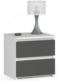 Noční stolek CL2 - bílá/grafit