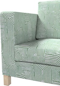 Potah na pohovku IKEA  Karlanda 3-místná nerozkládací, krátký barva zelená látka pletený vzor, vzorované