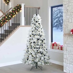 Umělý Skládací Vánoční Strom s stojanem Bílá 240 cm PE a PVC 3397511