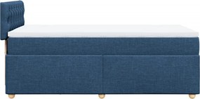 Box spring postel s matrací modrá 80x200 cm textil 3288820