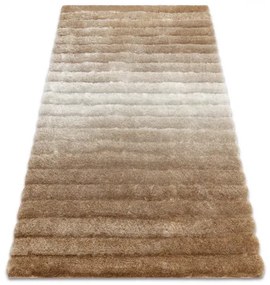 Moderní koberec FLIM 007 B2 shaggy, Pruhy Strukturální béžový velikost 160x220 cm | krásné koberce cz