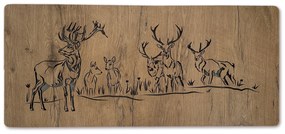 Li-Go "Jeleni" světelný obraz 230V 90x42cm provedení povrchu: dub světlý