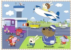 Trefl - Puzzle - Prasátko Peppa: Vzpomínky na prázdniny 4v1 / 12 + 15