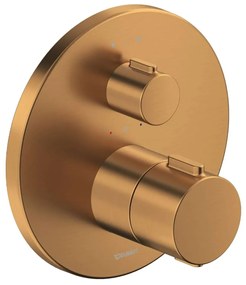 Duravit - Termostatická baterie pod omítku, pro 2 spotřebiče, kartáčovaný bronz TH4200014004