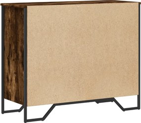 Komoda kouřový dub 91 x 35,5 x 74,5 cm kompozitní dřevo 3295304