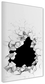 Wallmuralia Vertikální Foto-obraz skleněný svislý Díra ve stěně 50x100