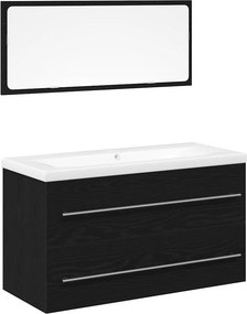 Skříňka pod umyvadlo 3 ks Černý dub 90 x 38,5 x 48 cm 3333134