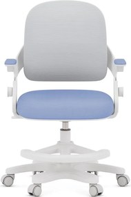 Dětská rostoucí židle MAXI - látka, síťovina, modro-šedá