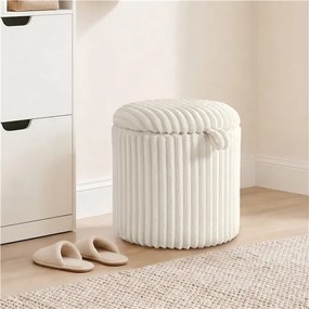 Taburet – béžová, ø43 cm × 45 cm (výška) (257755834861)