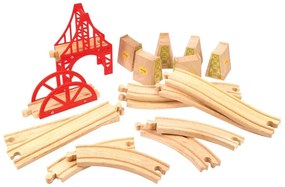 Bigjigs Rail Dřevěné koleje set most 18 dílů