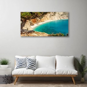 Obraz na plátně Záliv Moře Skály Pláž 140x70 cm