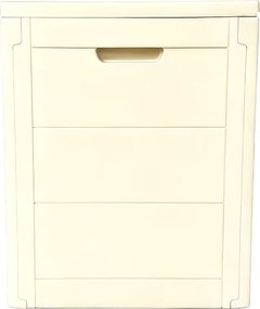 Zahradní úložný box LETA — 56x43x53 cm, plast, béžová