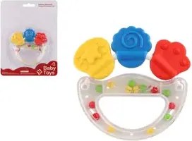 TEDDIES Chrastítko a kousátko 10 cm / Pro nejmenší / Plast a silikon /