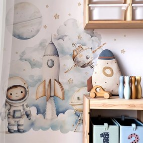 Gario Dětská nálepka na zeď Space adventure - cesta do vesmíru