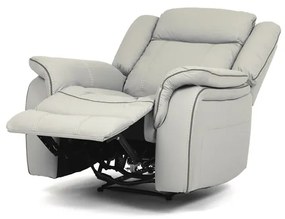 Polohovací křeslo, elektrické zabudované ovládání, šedá, ekokůže, TV-4119 GREY Barva: šedá