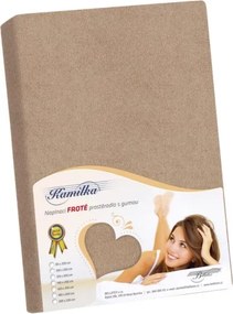 Bellatex Prostěradlo froté kávová rozměr 90x200 cm