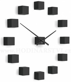 Designové nástěnné nalepovací hodiny Future Time FT3000BK Cubic black