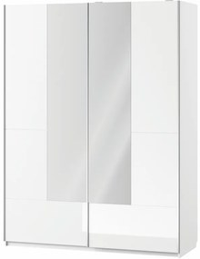 SZYNAKA Trendline Šatní skříň - SELENE 30, lesklá bílá/matná bílá
