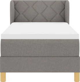 Postel s boxspringem s čelo Taupe 80 x 200 cm textil 3340245