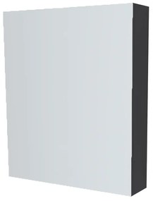 Mereo, Mereo Koupelnová zrcadlová skříňka 60 cm, galerka, 1x dvířka levá, Multidecor, Černá Supermat, MER-CN798G61CIPM