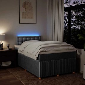 Box spring postel s matrací světle šedá 120 x 200 cm textil 3289737