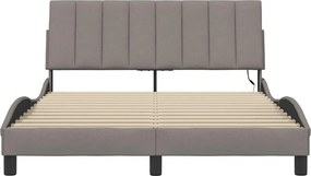 Rám postele bez matrace Hanko taupe 140 x 190 cm textil 3310458