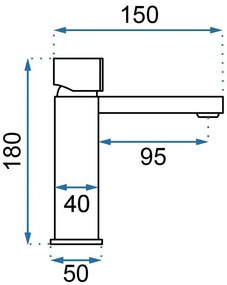 Umyvadlová baterie REA ICON nízká černá mat/zlatá