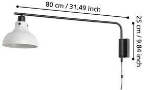 Eglo 43843 - Nástěnné svítidlo MATLOCK 1xE27/40W/230V