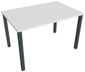 Stůl pracovní rovný 120 cm - Hobis Uni US 1200 Dekor stolové desky: bílá, Barva nohou: černá
