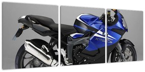 Obraz modrého motocyklu