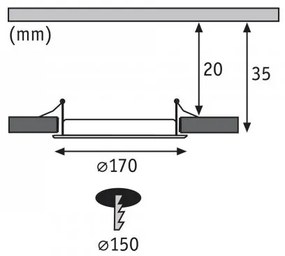 Paulmann 92062 - LED/12W IP44 Koupelnové podhledové svítidlo QUAL 230V 2700K