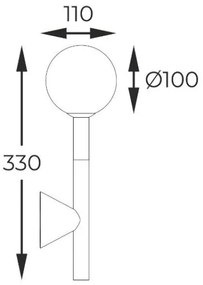 Zuma Line W0574-01B-SDFZ - Nástěnné svítidlo ARCTURUS 1xG9/4W/230V černá