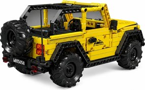 LEAN Toys Stavebnicové kostky – terénní auto Wrangler, žluté, 746 dílů